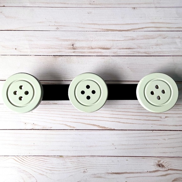 Wall Decor | Three Gray Button Wall Hook | Poshmark